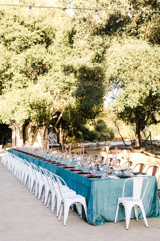 Modern Color-Blocked Dinner Party with an Unexpected Palette ⋆ Ruffled